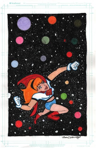 SUPERGIRL COLOR PINUP ~ANTHONY CACIOPPO~NEW ART! | eBay