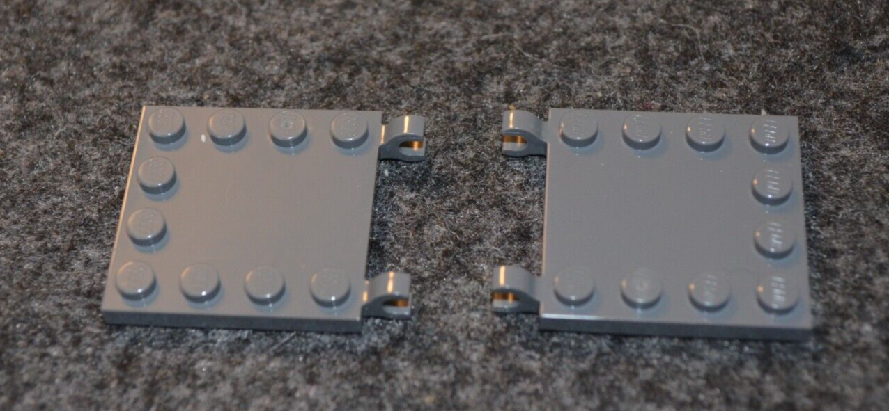 (2) 4x4 Dark Gray Hatch Door w/ Clip Hinge Bricks ~ New Lego Parts ~ | eBay