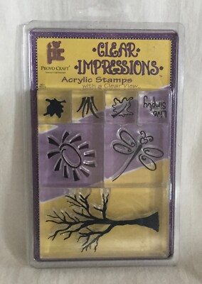 Set of 7 Provo Craft Clear Impressions Acrylic Stamps - Live Simply ...