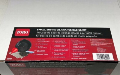 Toro 58901 DIY Small Engine Oil Change Basics Kit | eBay