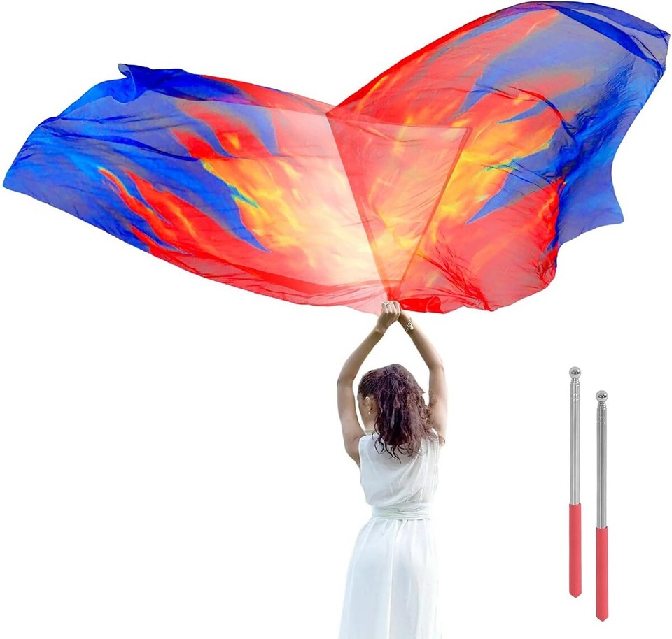 US Praise Dance Worship Flags with Rod Angel Wing Flag Church Dance ...