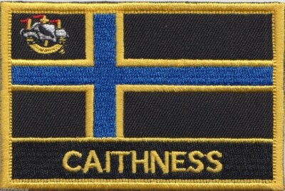 Caithness Scotland Flag Embroidered Patch - Sew or Iron on | eBay
