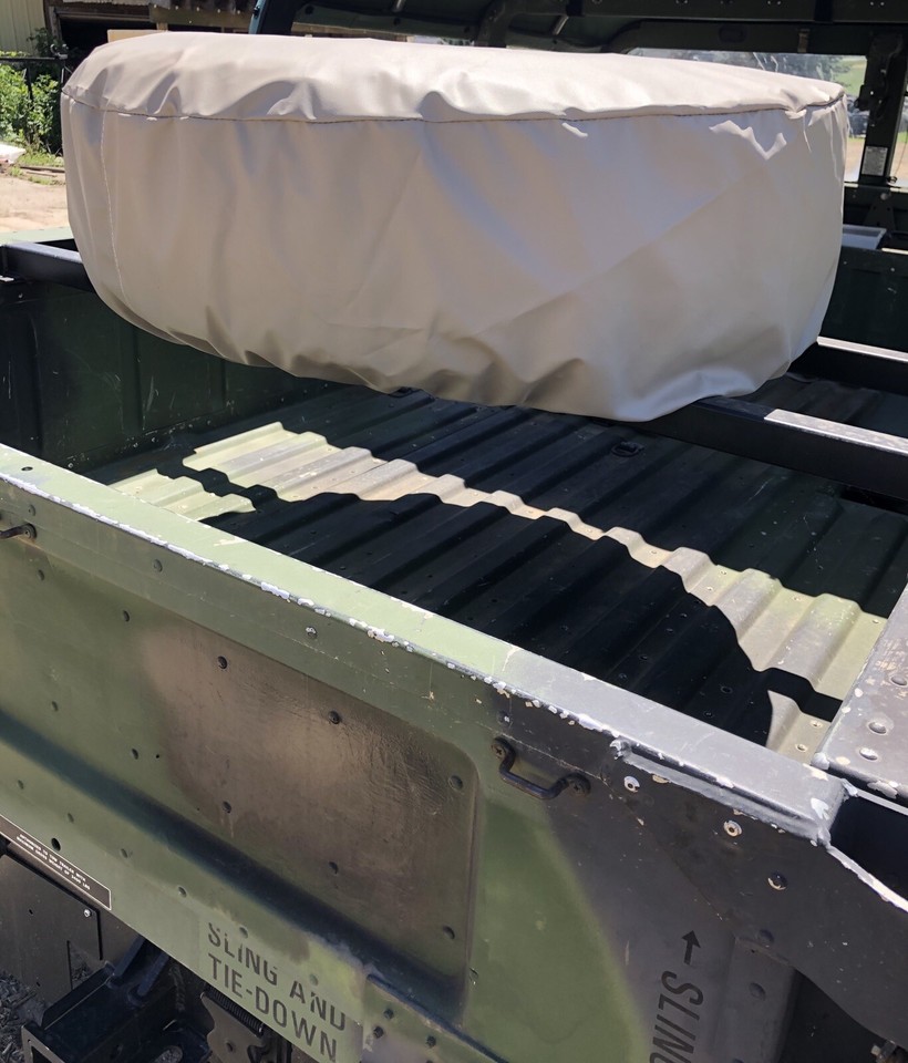 Canvas TIRE COVER for 37” TIRES TAN MILITARY HUMVEE SPARE COVER M998 ...