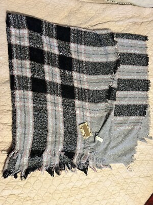 Simply Southern Scarf Fringe Plaid Multicolor Wrap Throw | eBay