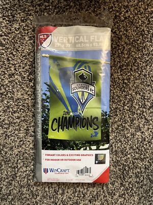 Seattle Sounders 2016 MLS Cup Champions Vertical Banner Flag 27" x 37 ...