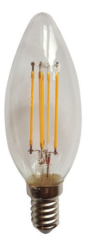 E14 SES 240V 4W 350LM WARM WHITE LED FILAMENT RETRO DESIGN CANDLE BULB ...