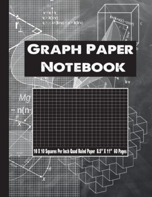 Graph Paper 10 Squares Per Inch Notebook 10 Lines Per Inch 8.5 X 11 ...