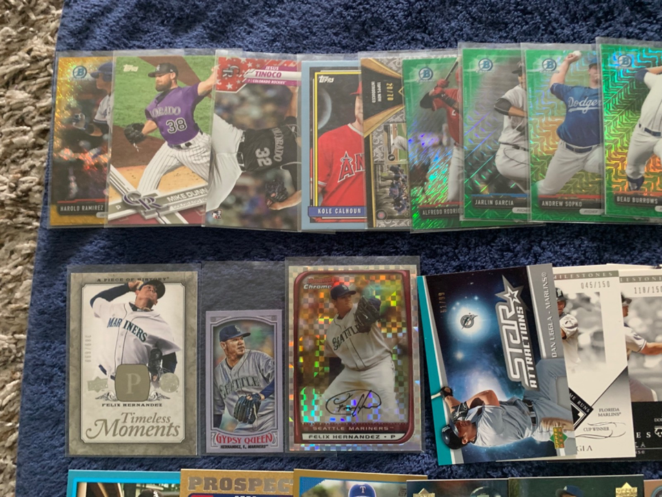 78 card lot ALL #d Serial Numbered- Topps Bowman Chrome Gold Refractor ...