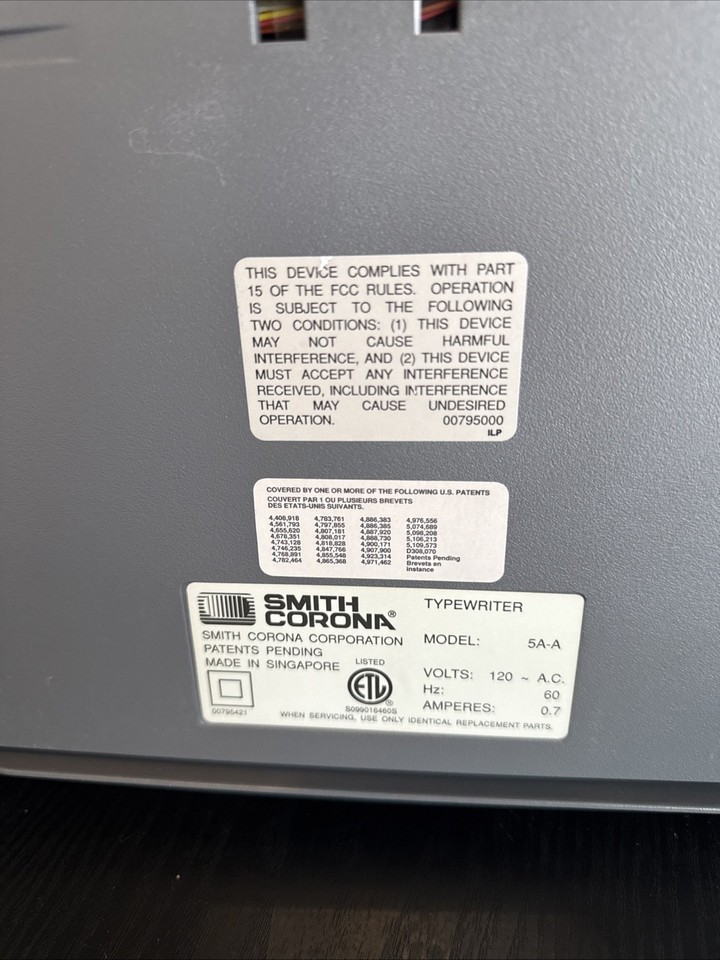 Smith Corona SL 575 Electric Typewriter Model 5A-A - Tested Working | eBay