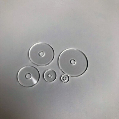 8/10/12/15/20/25/30mm OD PMMA Acrylic clear plastic washers Flange ...