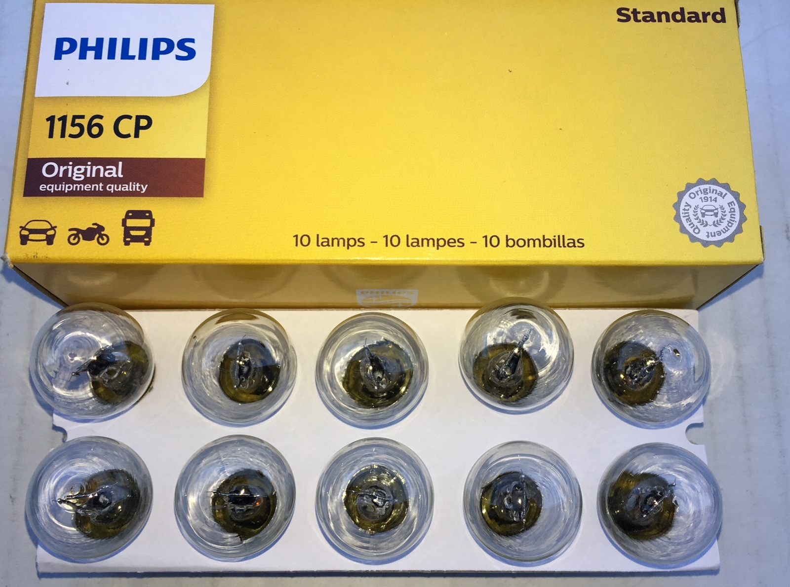 10 Phillips 1156 Cp Original Equipment Automotive Miniature Light Bulbs ...