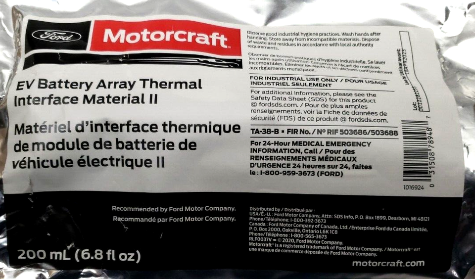 MOTORCRAFT EV BATTERY ARRAY THERMAL INTERFACE MATERIAL 11, TA-38-B, | eBay