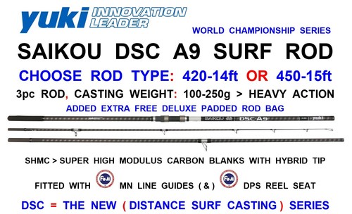 YUKI SAIKOU DSC A9 DISTANCE SURF CASTING 3pc YUKI SAIKO DSC A9 ...