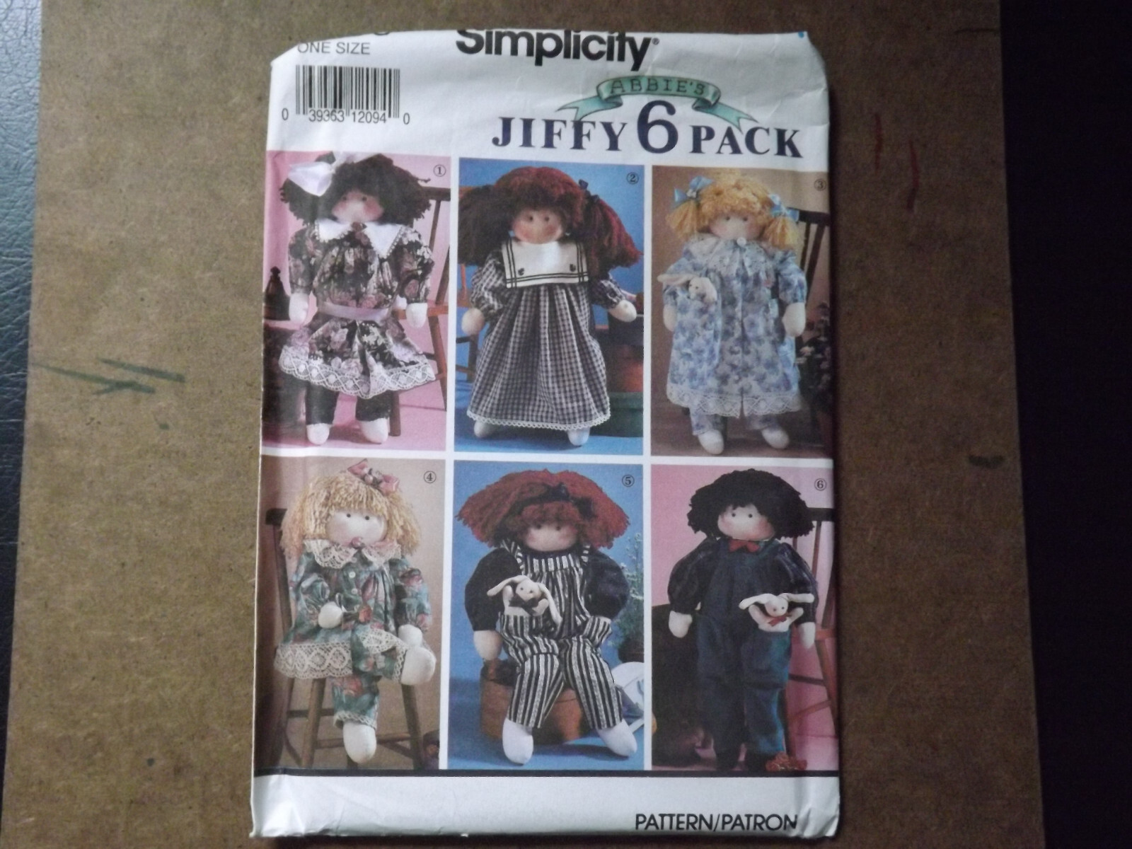 Simplicity Sew Pattern 22" Stuffed Doll Clothes Abbies Jiffy 6 Pack ...
