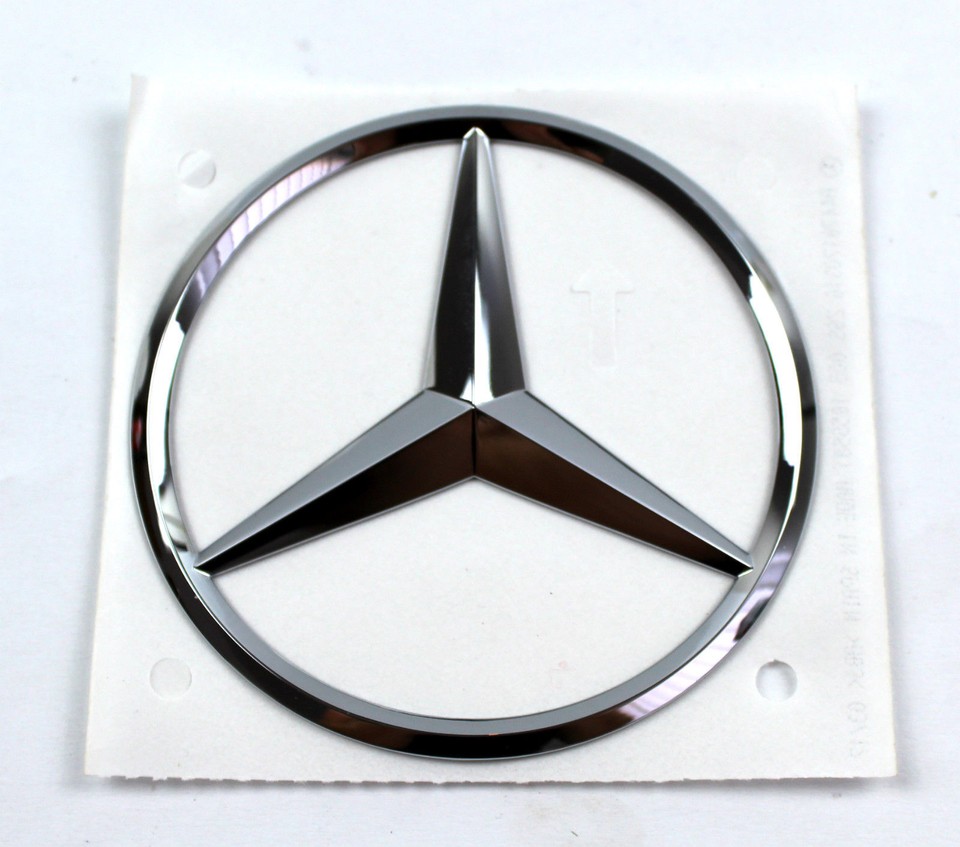 Mercedes-Benz Star Emblem Sticker self-adhesive chrome Logo Adhesive ...
