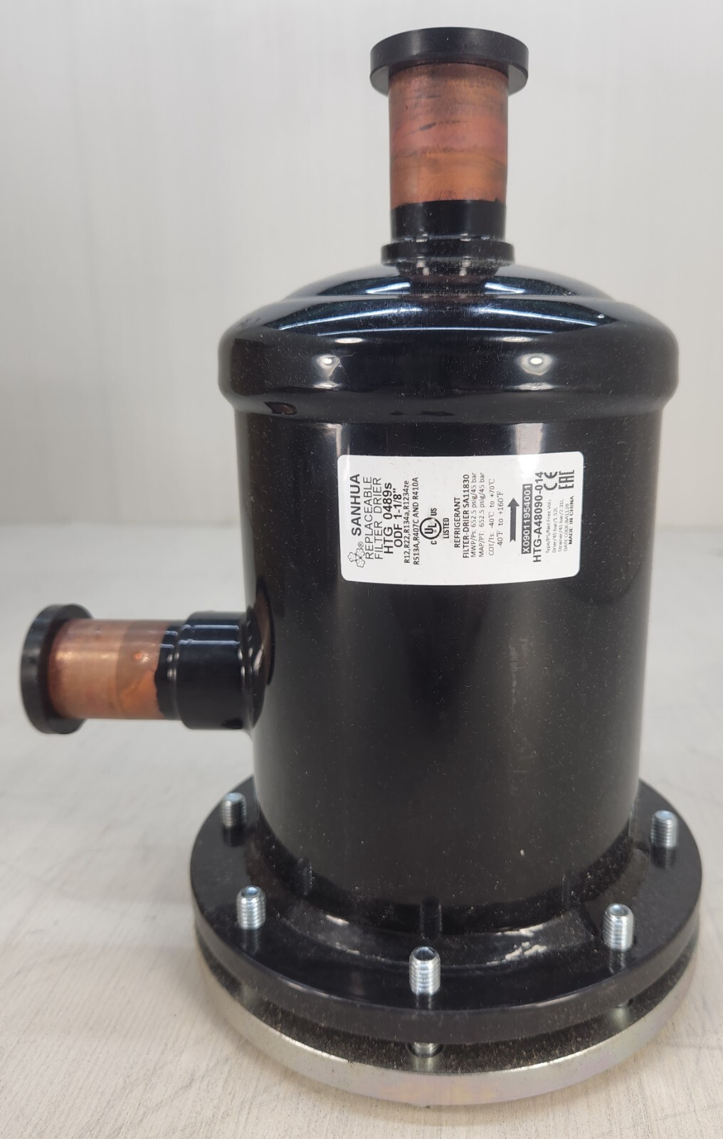 Sanhua Replaceable Filter Drier HTG 0489s ODF 1 1/8" SA11830 HTG-A48090 ...