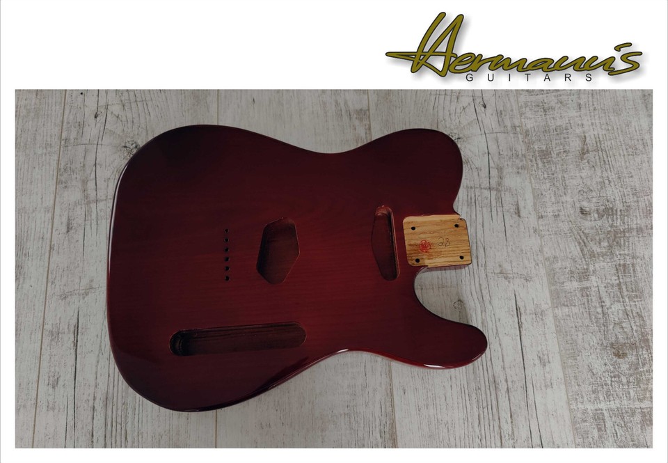 Tele 3 Piece Roasted Swamp Ash Body, Finish High Gloss Trans Winered, 6 ...