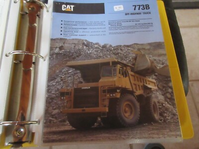 Caterpillar 773B Off-Highway Truck Brochure 14 Page | eBay