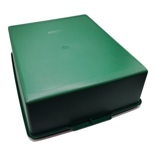 Tupperware Vintage #1650 Large Storage Tote Container w/Lid Green Rare ...