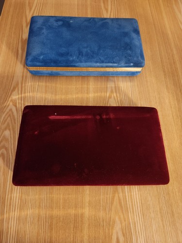 Set Of 2 Vintage Velour/Velvet Jewelry Boxes (Mele) | eBay