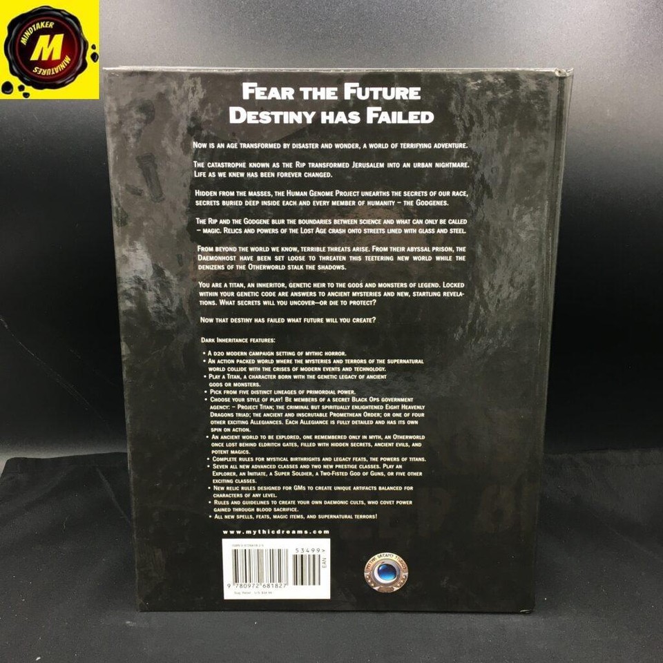 Dark Inheritance - A Modern D20 Campaign Setting (MTH1000) (Hardcover ...