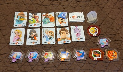 Disney Infinity Lot Of Power Discs Cards And Crystal | eBay