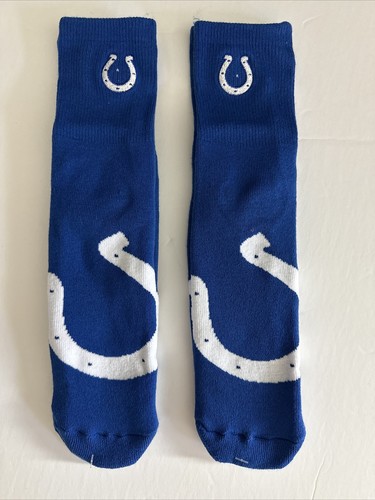 2 Pair Set! Indianapolis Colts Adult Socks Lrg High Quality New Free ...