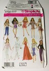 Simplicity pattern 4702 Doll Clothes Dress skirt Hoodie Halter Pants ...