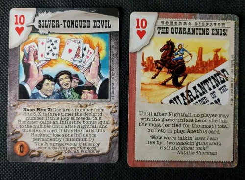 Deadlands Doomtown Boot Hill CCG Card Game Card Lot 10 Ten's Heart ...