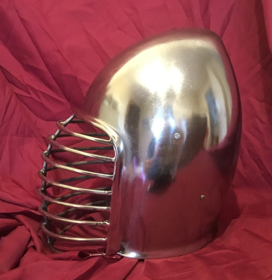 Superior Bar Grill Bascinet Helm for SCA Heavy Combat Knight Helmet w ...