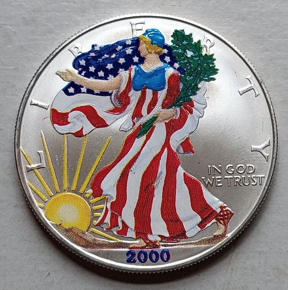 2000 Colorized American Silver Eagle 1 oz Coin (YG726) | eBay