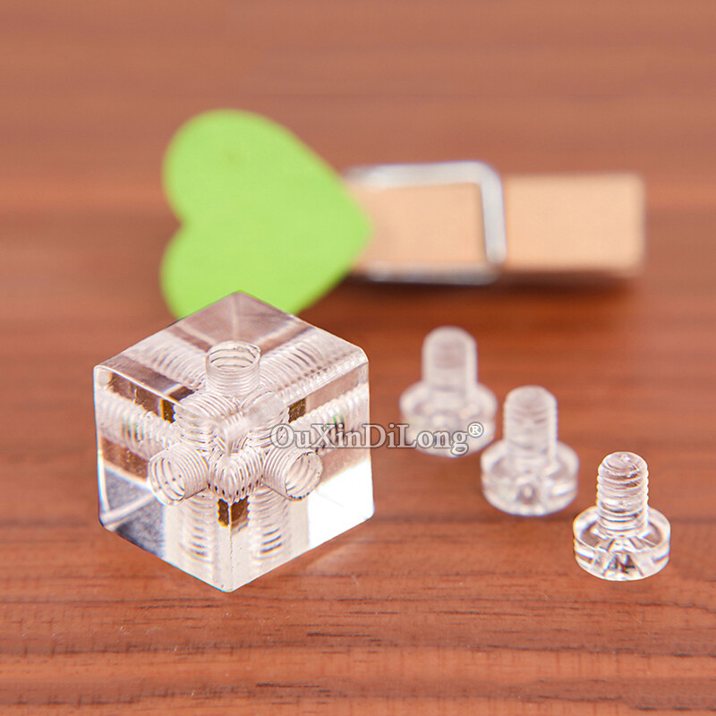 400PCS Clear Acrylic Cubes Block Right Angle Corner Braces Joint ...
