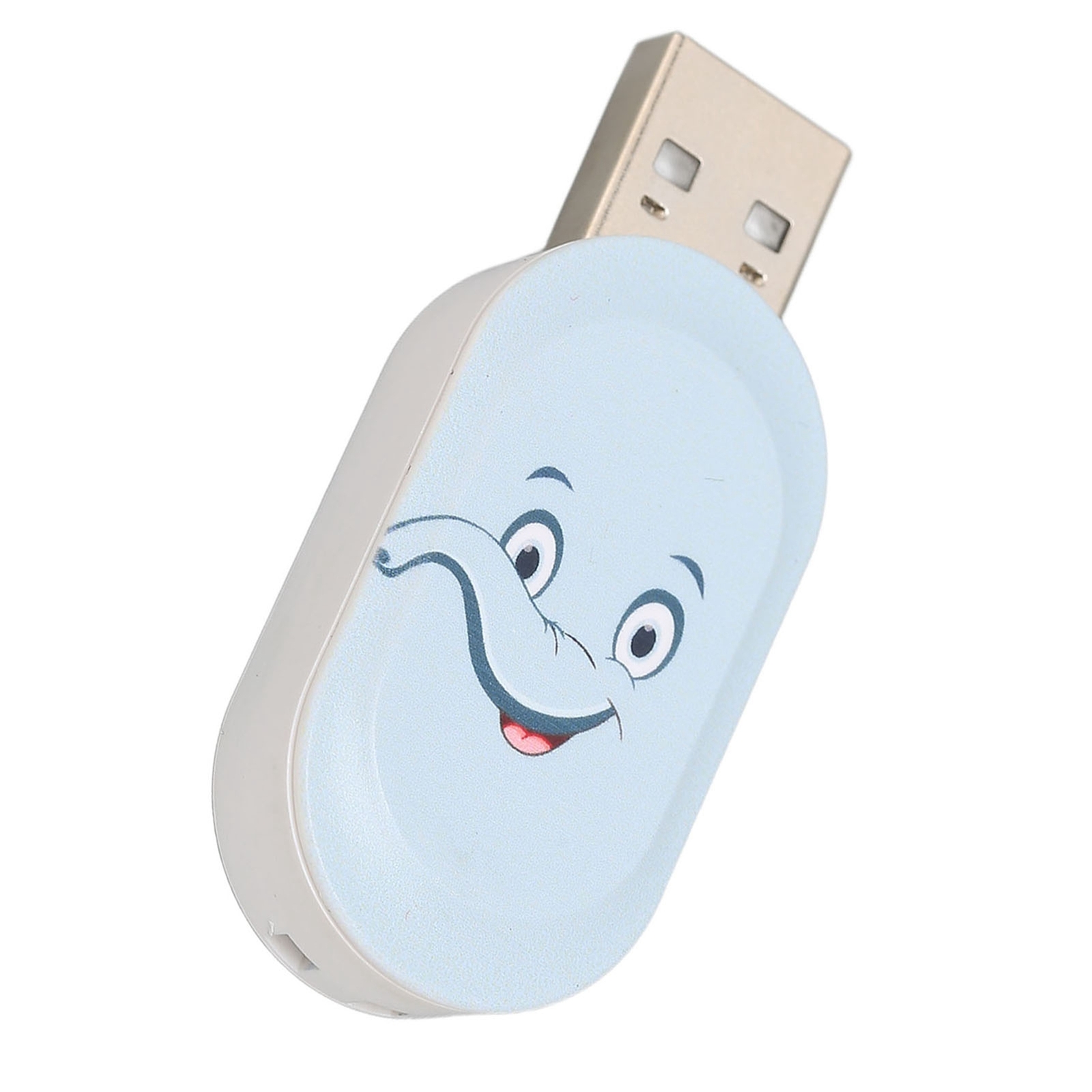 Cartoon Flash Drive Cute Blue Elephant Pattern U Disk Anti ...