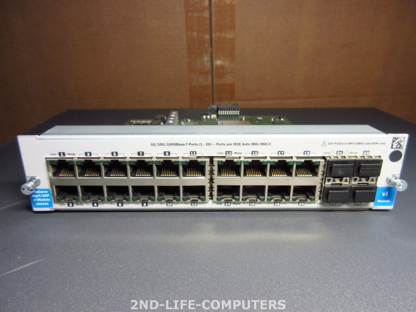 HP J9033A 20-port Gig-T / 4-port SFP vl Switch Module PULL FROM HP ...