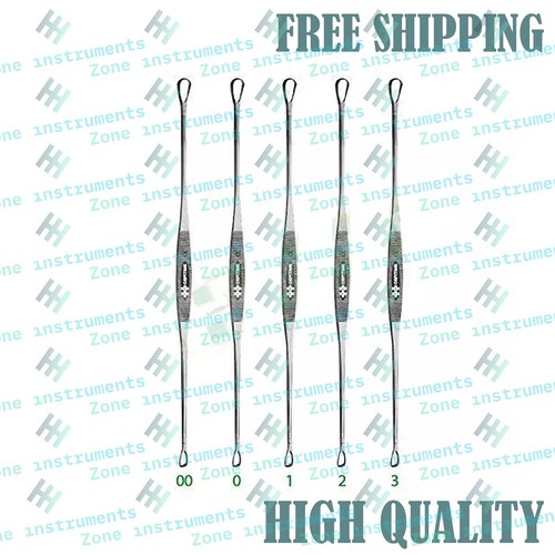 10pcs Set Uterine Curette Double Ended for Gynae Size 00, 0, 1, 2, 3 ...
