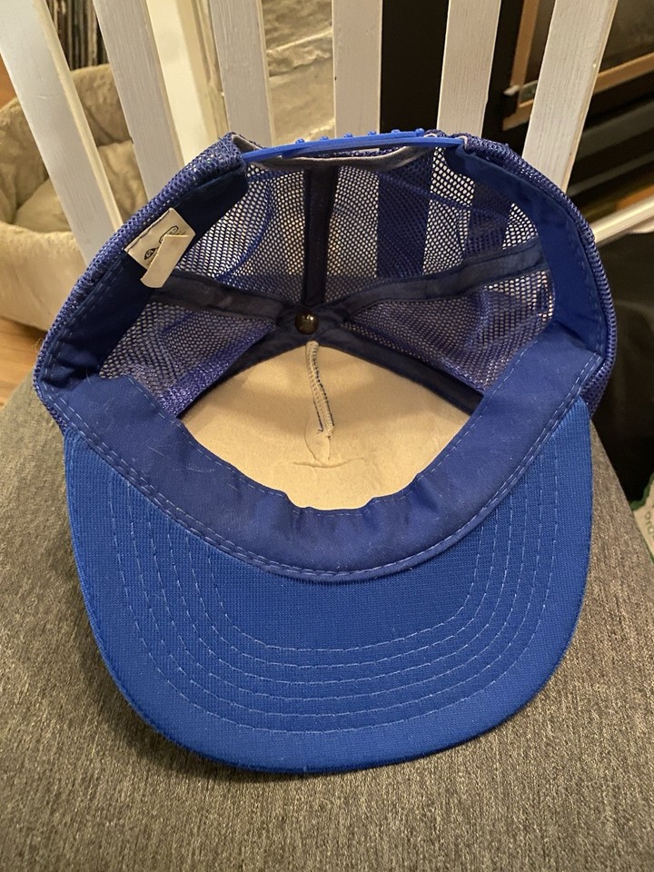 Vintage Quebec Quebecois Trucker Mesh Blue Hat Logo | eBay