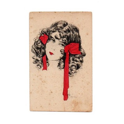 C19th Vintage Postcard | Beautiful Girl Portrait Artist Signed Postcard ...