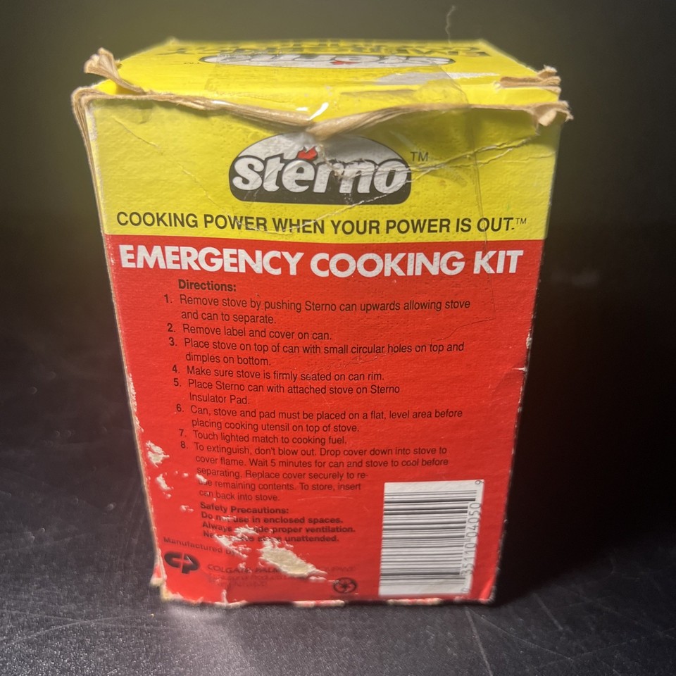 Vintage Sterno Emergency Cooking Kit Stove Top When Power is Out New | eBay