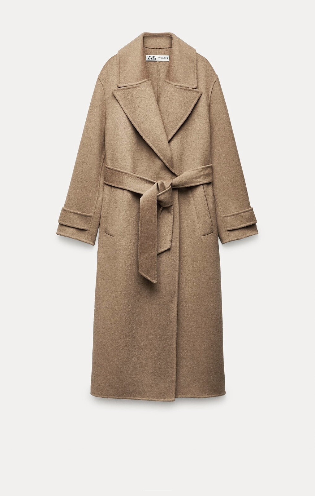 NWT ZARA DOUBLE FACE WOOL COAT ZW COLLECTION DARK CAMEL XS 7522/264 | eBay