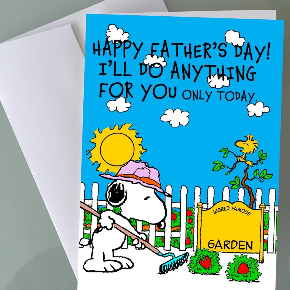 Snoopy Father's Day Card Funny Father's Day Gifts Woodstock | eBay