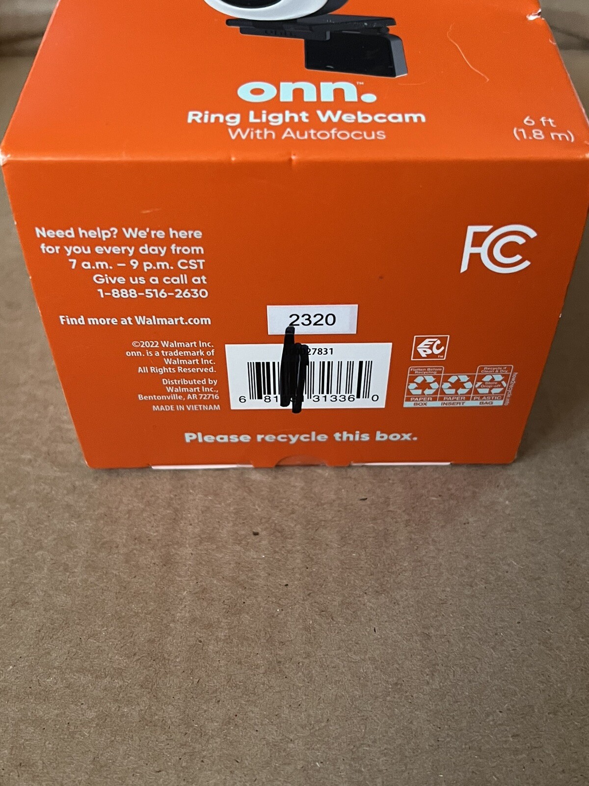 onn. Webcam with Ring Light-3 LED levels, Autofocus, Up to 1440p ...