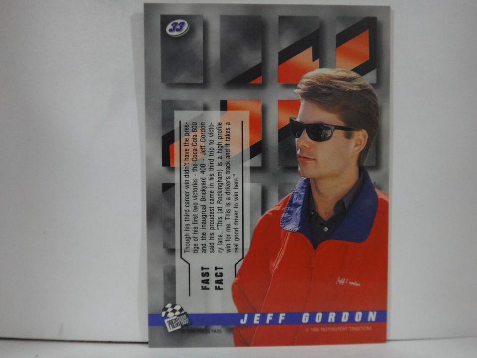 1995 Press Pass Premium Jeff Gordon #33 | eBay