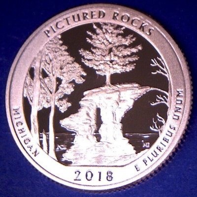 2018 S 25C Clad Proof PICTURED ROCKS AMERICA THE BEAUTIFUL QUARTER | eBay