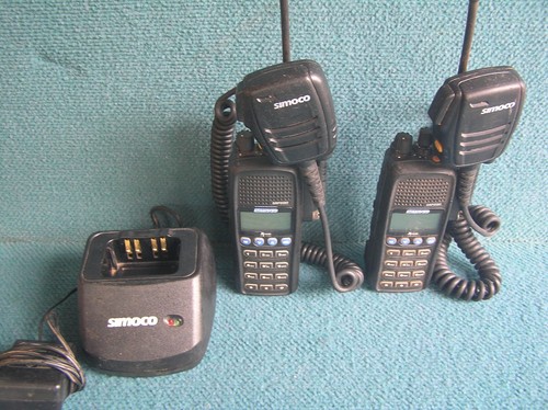 LOT OF 2 Simoco SRP9180 UW Band 80 Channel UHF CB Portable Radios with ...
