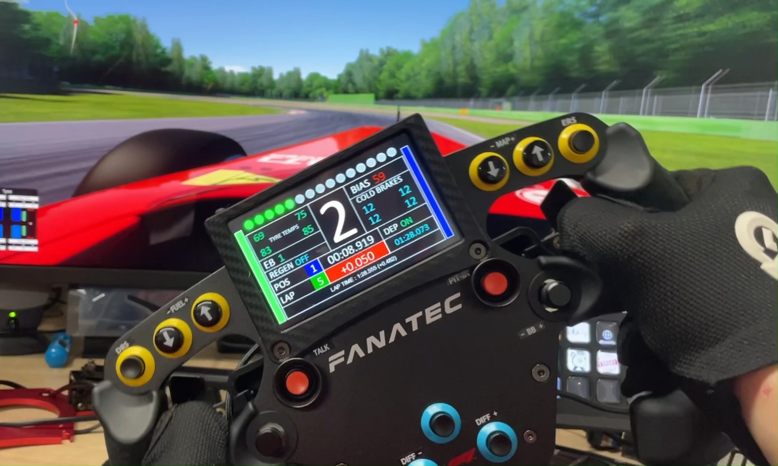 4" Touchscreen Case for Fanatec Clubsport F1 eSports Wheel SimHub ...