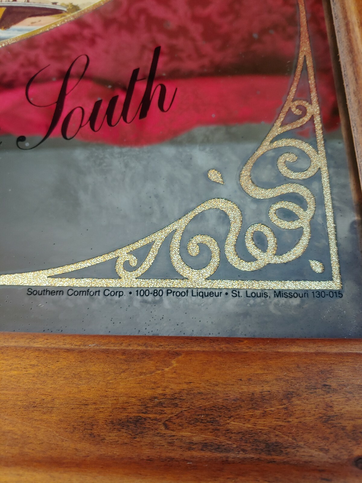 VTG Southern Comfort Mirror Bar Sign Riverboat Grand Drink of the South ...