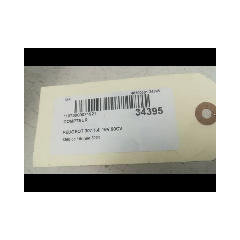 compteur peugeot 307 6103J2 34395 | eBay