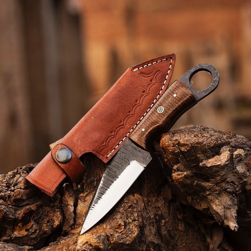 Small Hunting Knife Bowie Sharp Fixed Blade Camping Military Outdoor ...
