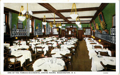 Famous Hotel Occidental Dining Room Washington DC White Border Postcard ...