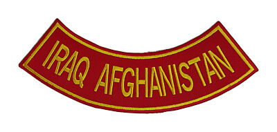 Iraq Afghanistan Yellow Iron on Bottom Rocker Large Patch for Jacket ...